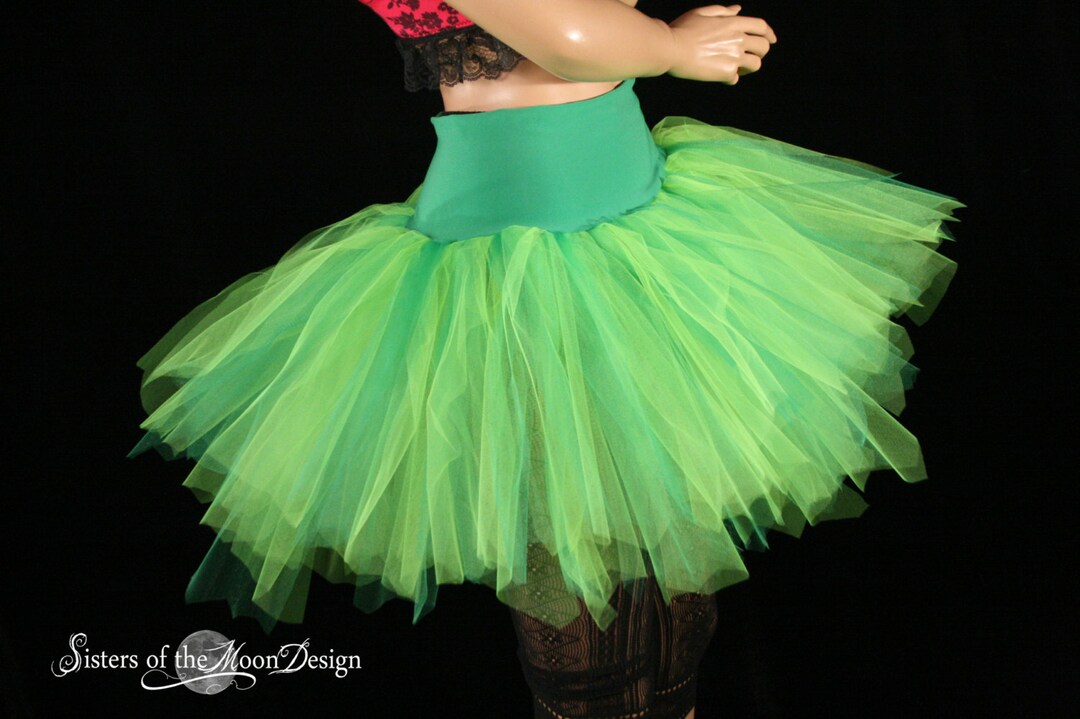 Absinthe Fairy Streamer Tutu Skirt Adult Mixed Green Costume Club ...