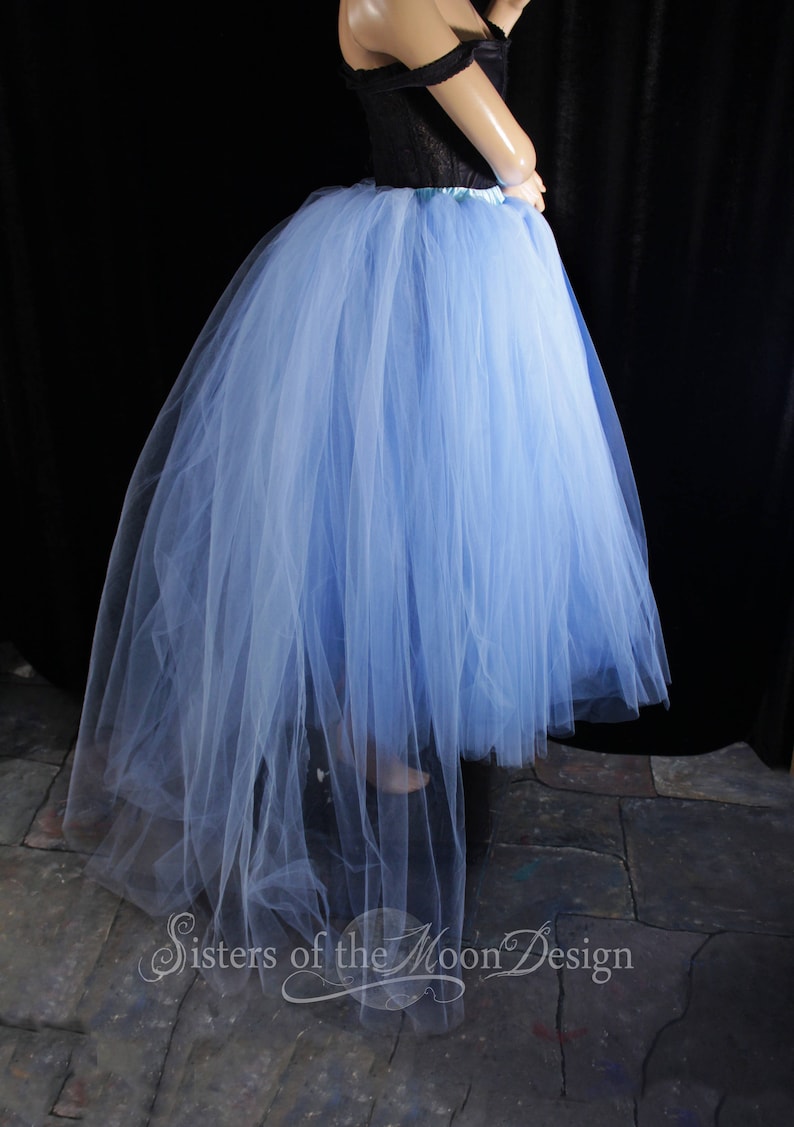 French Blue Belle Tutu Tulle Skirt Hi Low Dancer Fantasy | Etsy