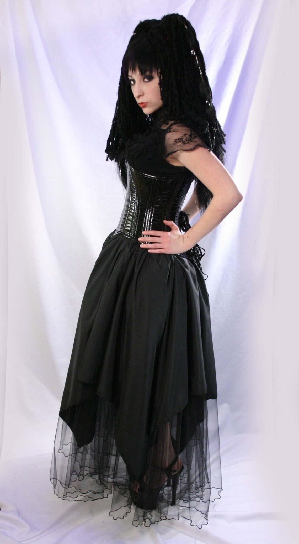 Black Mourning Handkerchief Asymmetrical Skirt Gothic Goth | Etsy