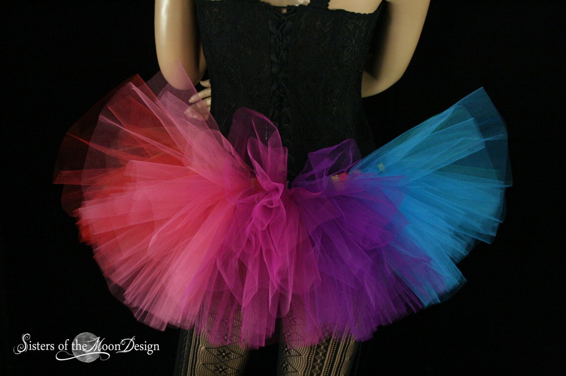 Rainbow Adult Tutu Skirt Mini Micro Sizes XS Plus Size - Etsy