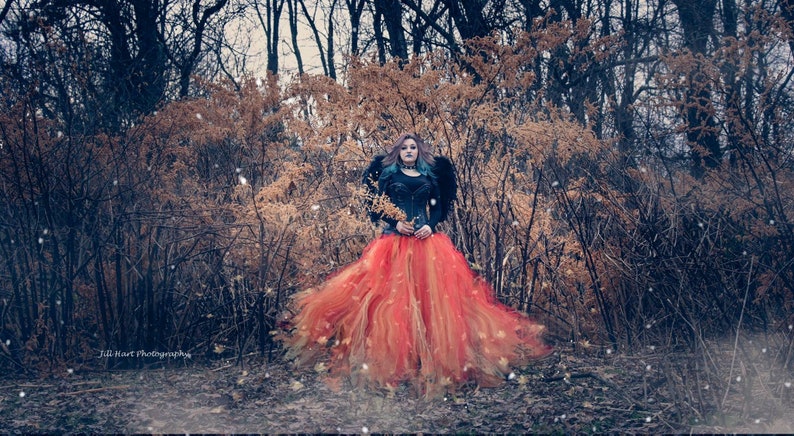 Phoenix flame tulle skirt adult tutu Bridal floor length | Etsy