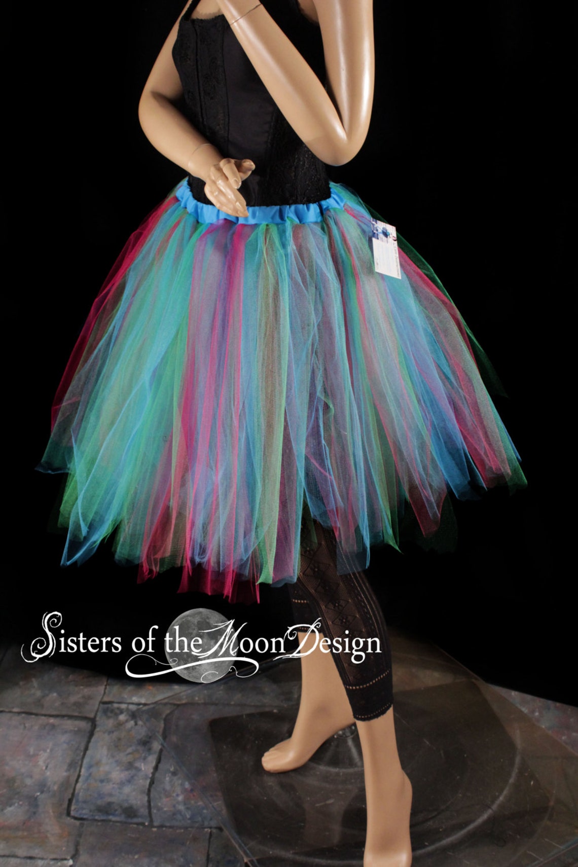 Turquoise Pink Green Adult Tutu Midi Skirt Streamer Knee | Etsy