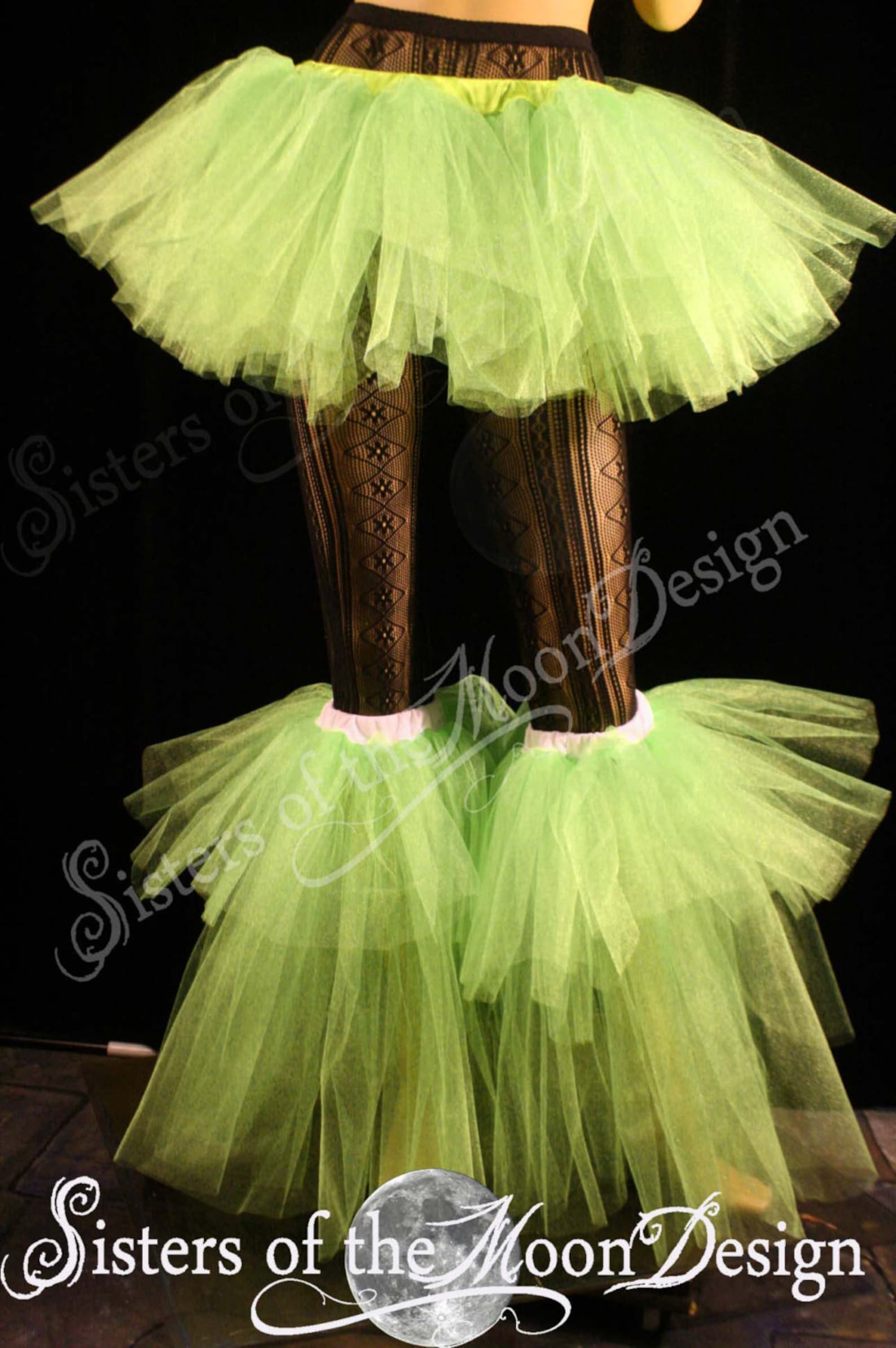 Retro Raver Set Tutu Tulle Skirt With Boot Covers Neon UV | Etsy