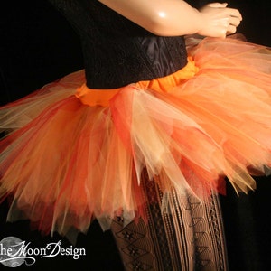 Fire Tutu Mini Skirt Flame Streamer Adult Sizes XS - Plus Size Red ...