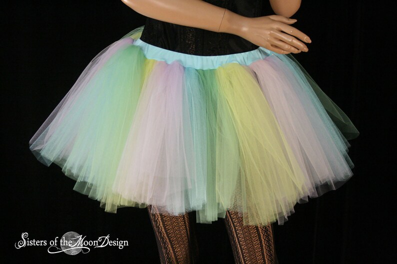 Pastel Rainbow Adult Tutu Tulle Skirt All Sizes - XS - Plus - Unicorn ...