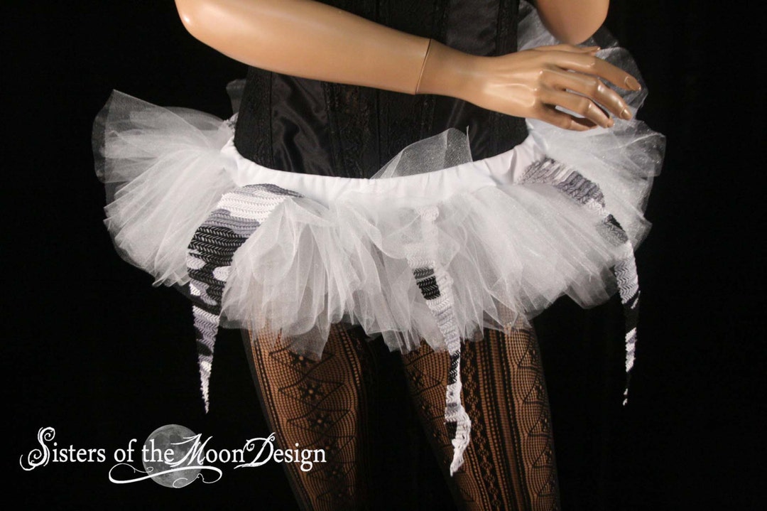 Ready to Ship Sz Small Adult Tutu Micro Mini Skirt UV Camo White Gray ...