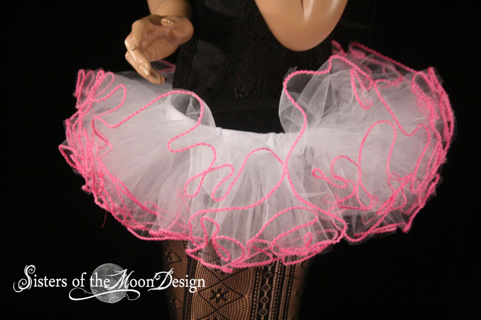 Raver set Adult tutu mini skirt & boot covers UV white tulle | Etsy