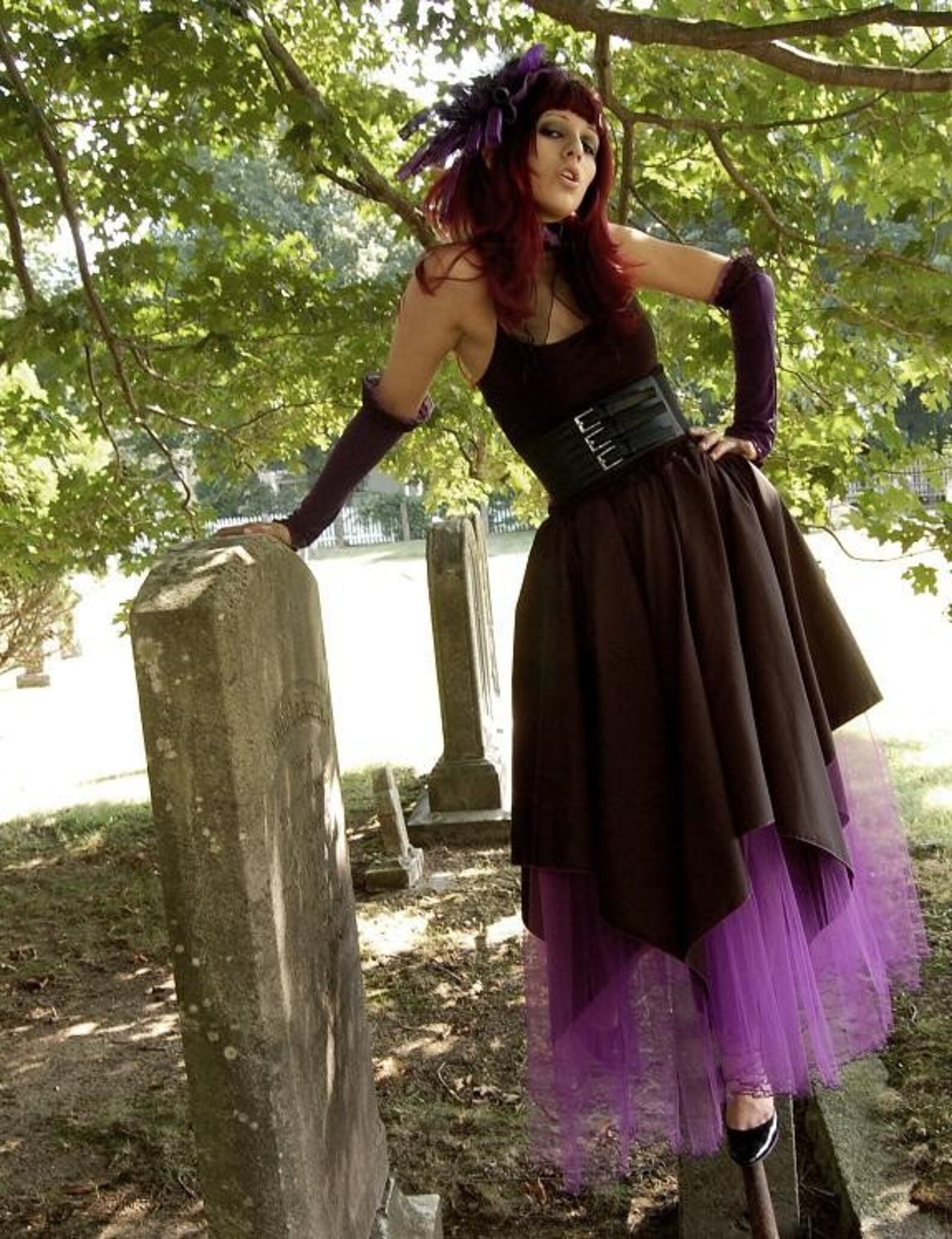 Gothic Handkerchief Asymmetric Style Long Skirt Purple and - Etsy