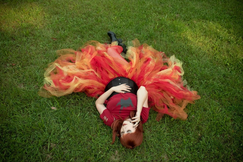 Phoenix Flame Tulle Skirt Adult Tutu Bridal Floor Length - Etsy