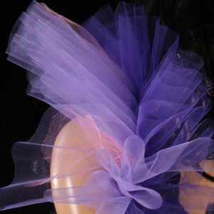 Bridal Tulle Boa Tie on Shoulder Shrug Wrap Tulle Stole Ruffle Purple ...