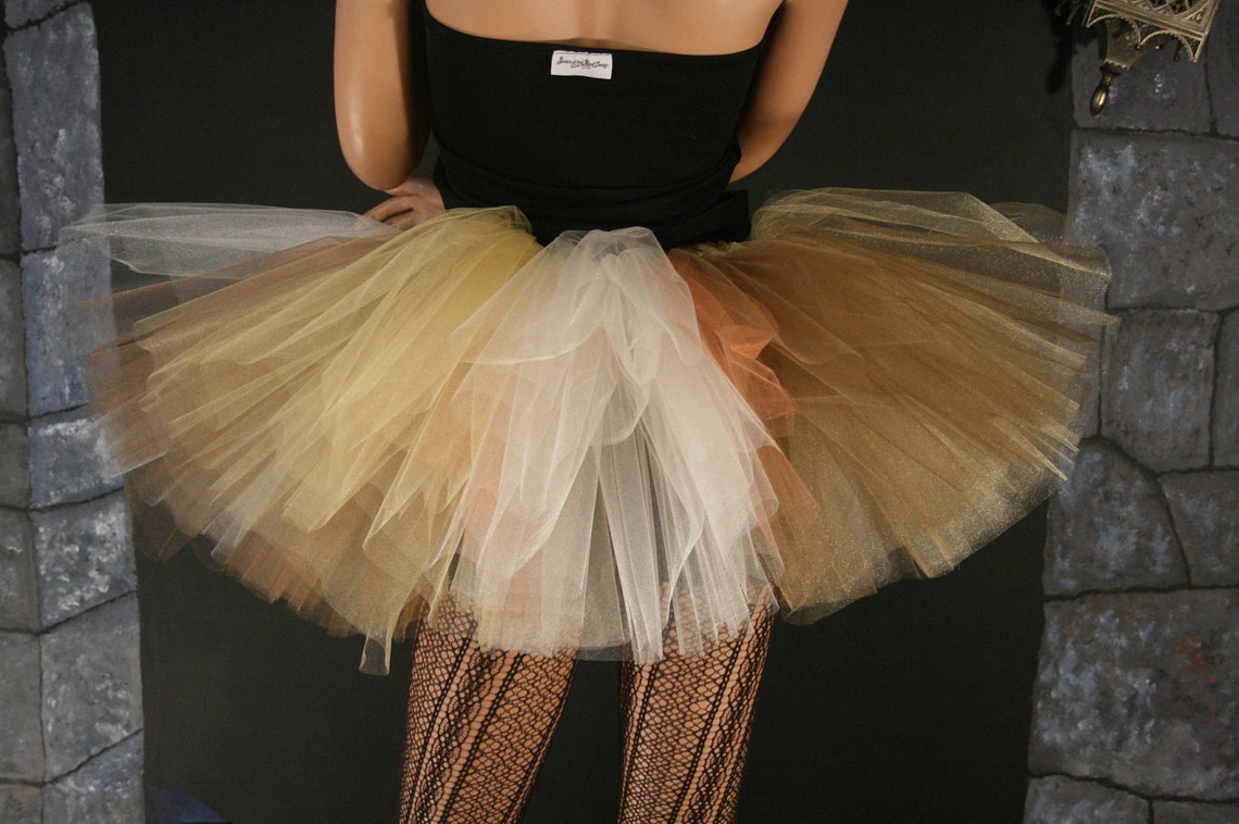 Tutu Skirt Adult Iridescent Extra Puffy Mixed Gold Ivory Brown - Etsy