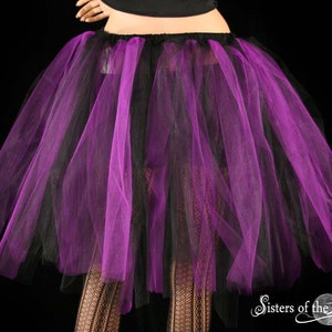 Purple Black Streamer Adult Tutu Midi Tulle Skirt - Sizes XS - Plus ...
