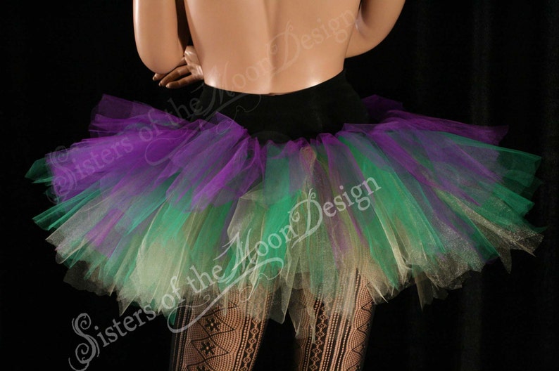Mardi Gras Adult Tutu Skirt Short Tulle Streamer Three Layer | Etsy
