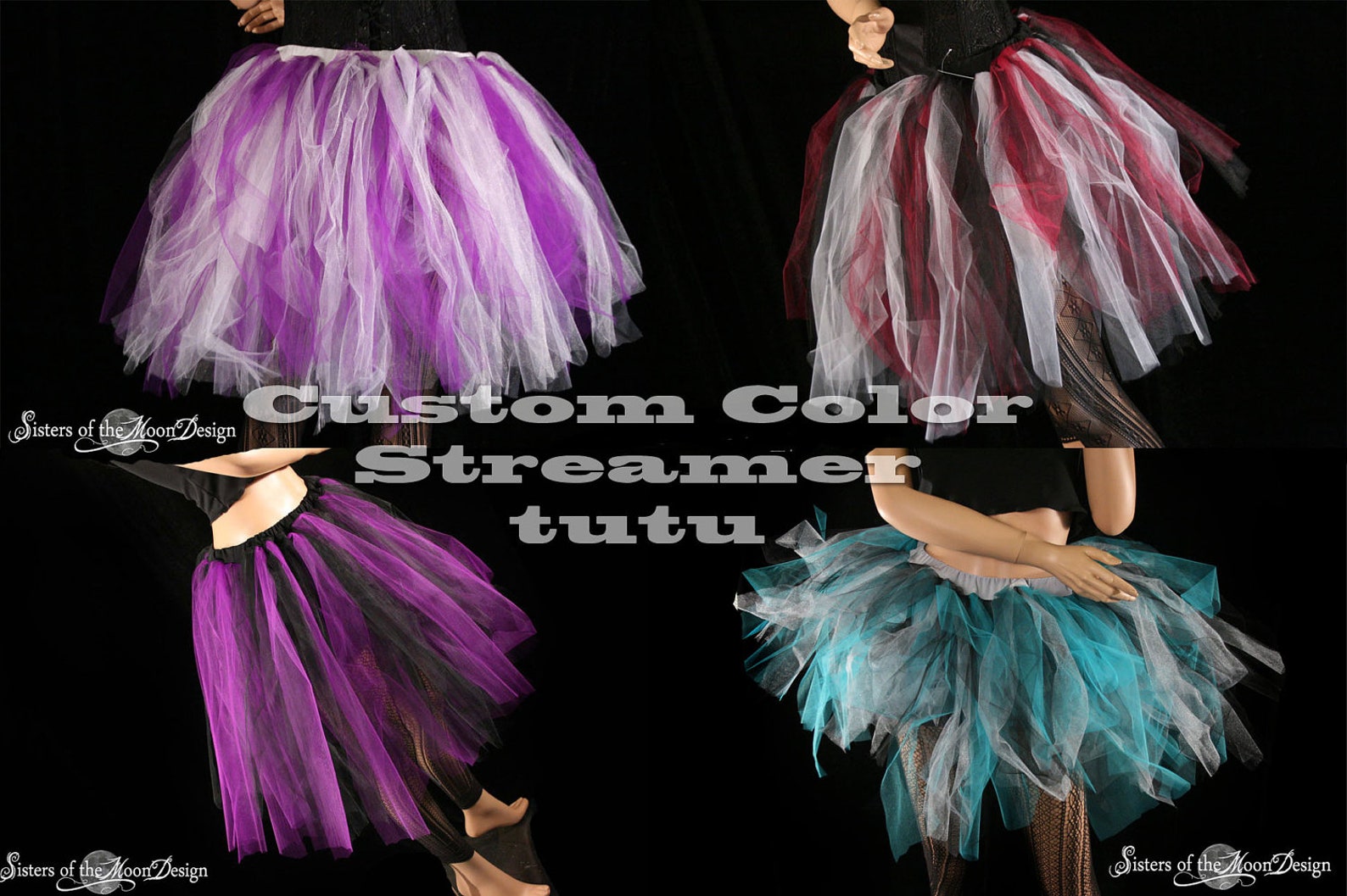 Custom Colors TUTU Tulle Skirt Streamer Knee Length Costume - Etsy