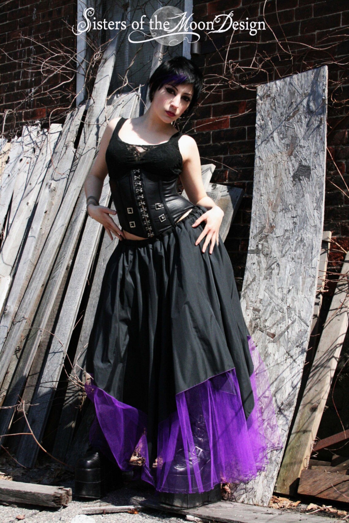 Gothic Handkerchief Asymmetric Style Long Skirt Purple and - Etsy