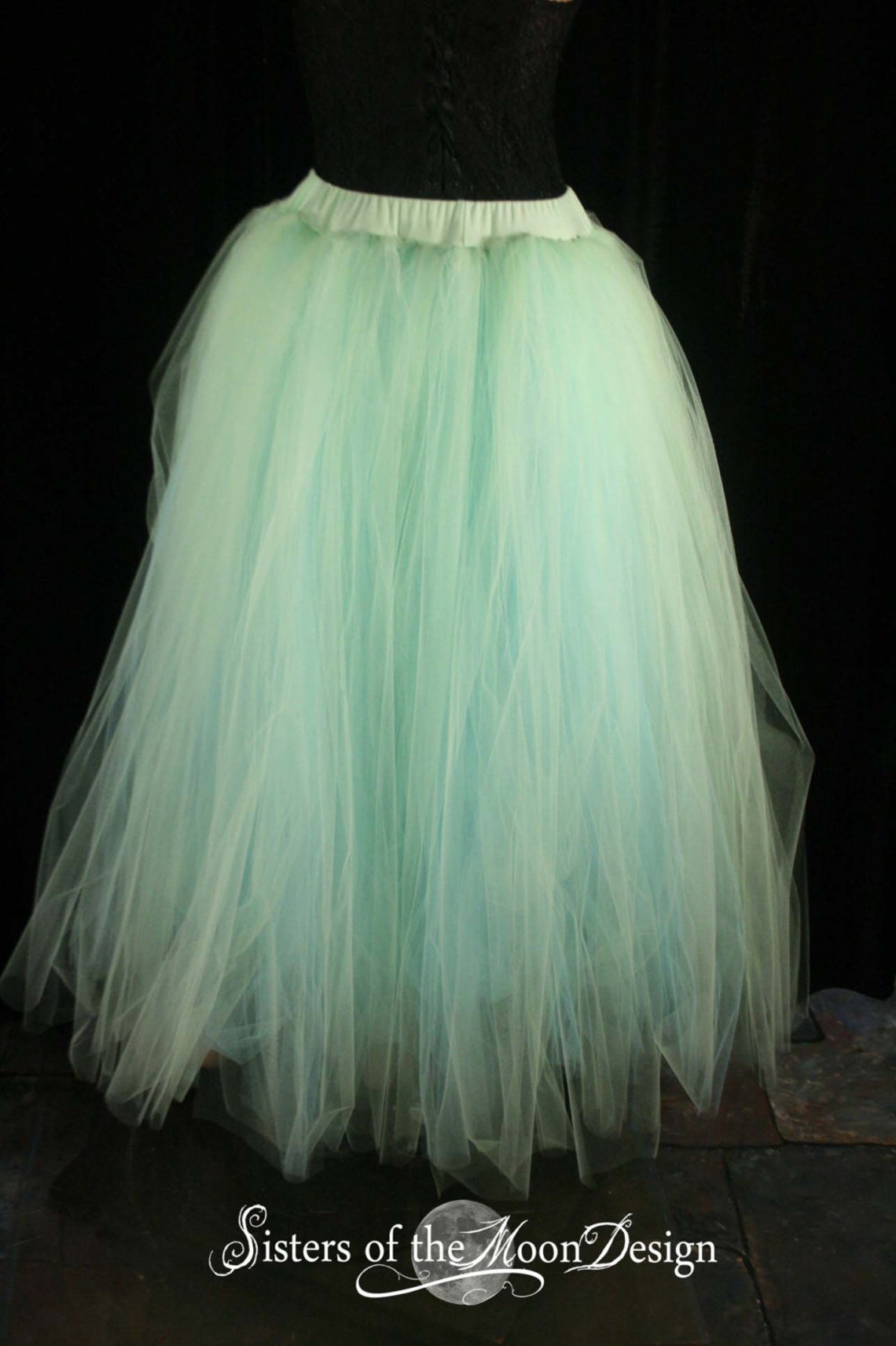 Spring Wedding Tulle Skirt Tutu Floor Length Aqua Mint - Etsy