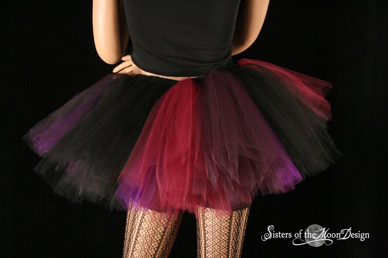 Sugar Plum Adult Tutu tulle skirt burgundy black purple fairy | Etsy