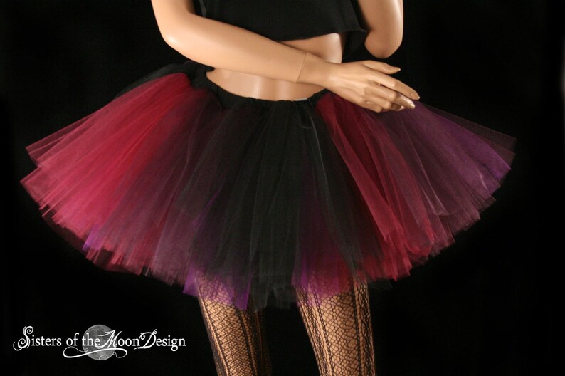 Sugar Plum Adult Tutu tulle skirt burgundy black purple fairy | Etsy