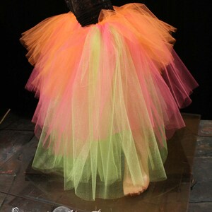 Raver Tutu Boot Covers Fluffy UV Reactive Dance Club Rave Party Leg ...