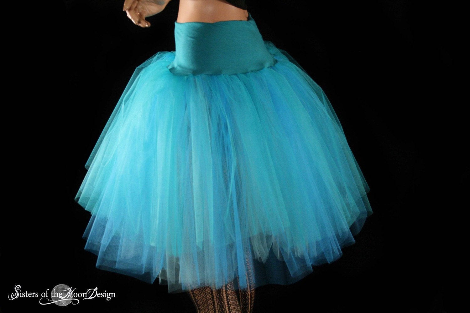 Blue Tulle Tutu Skirt Petticoat Midi Length - Adult Size XS - Plus ...