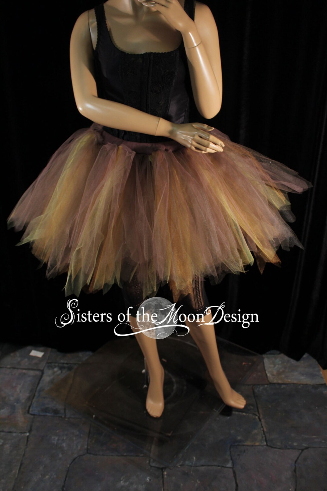 Fawn Fairy Tutu Tulle Skirt Adult Streamer Pixie Brown Copper Autumn ...