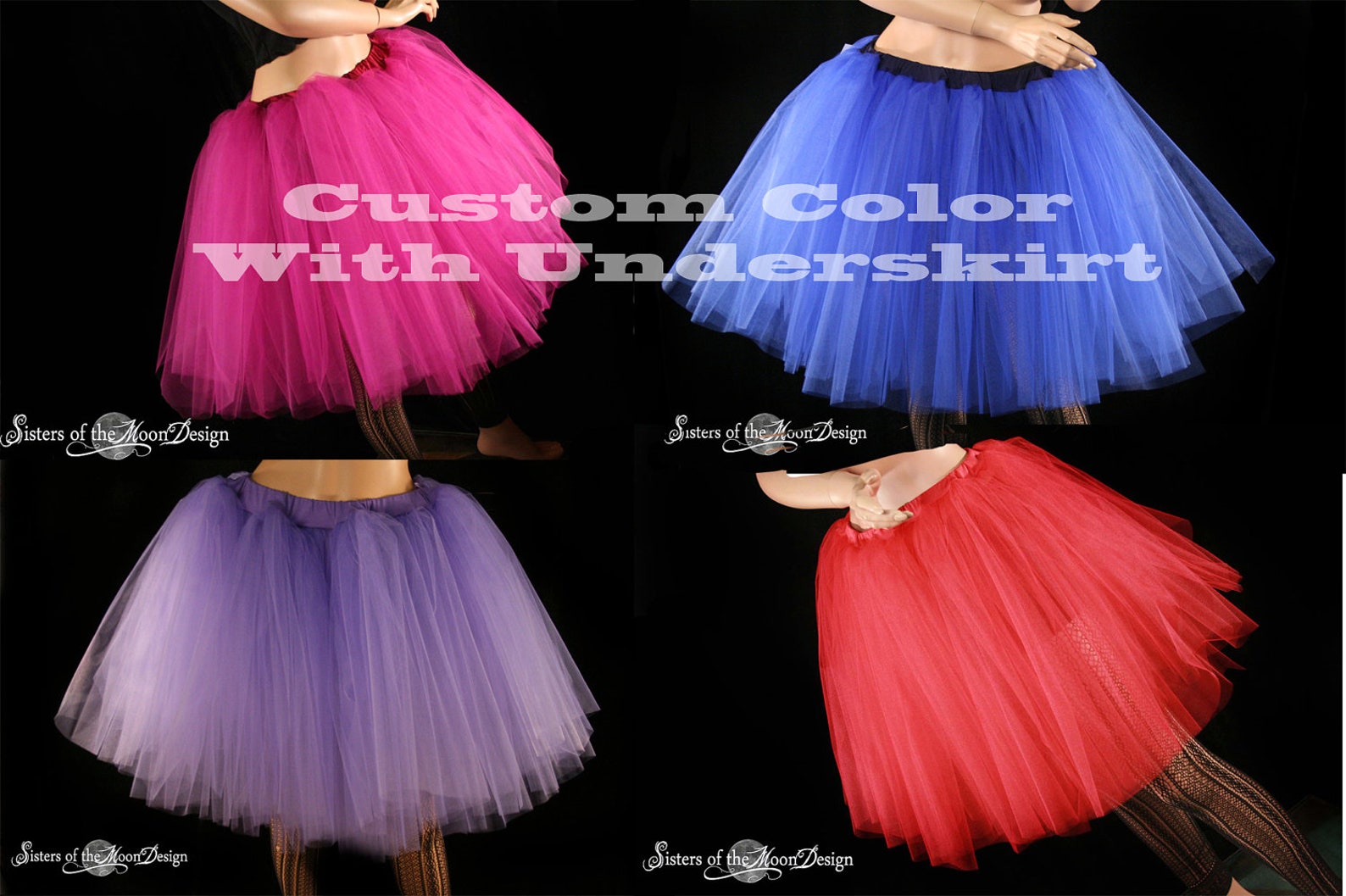 Custom Color Tulle skirt adult tutu midi skirt with | Etsy