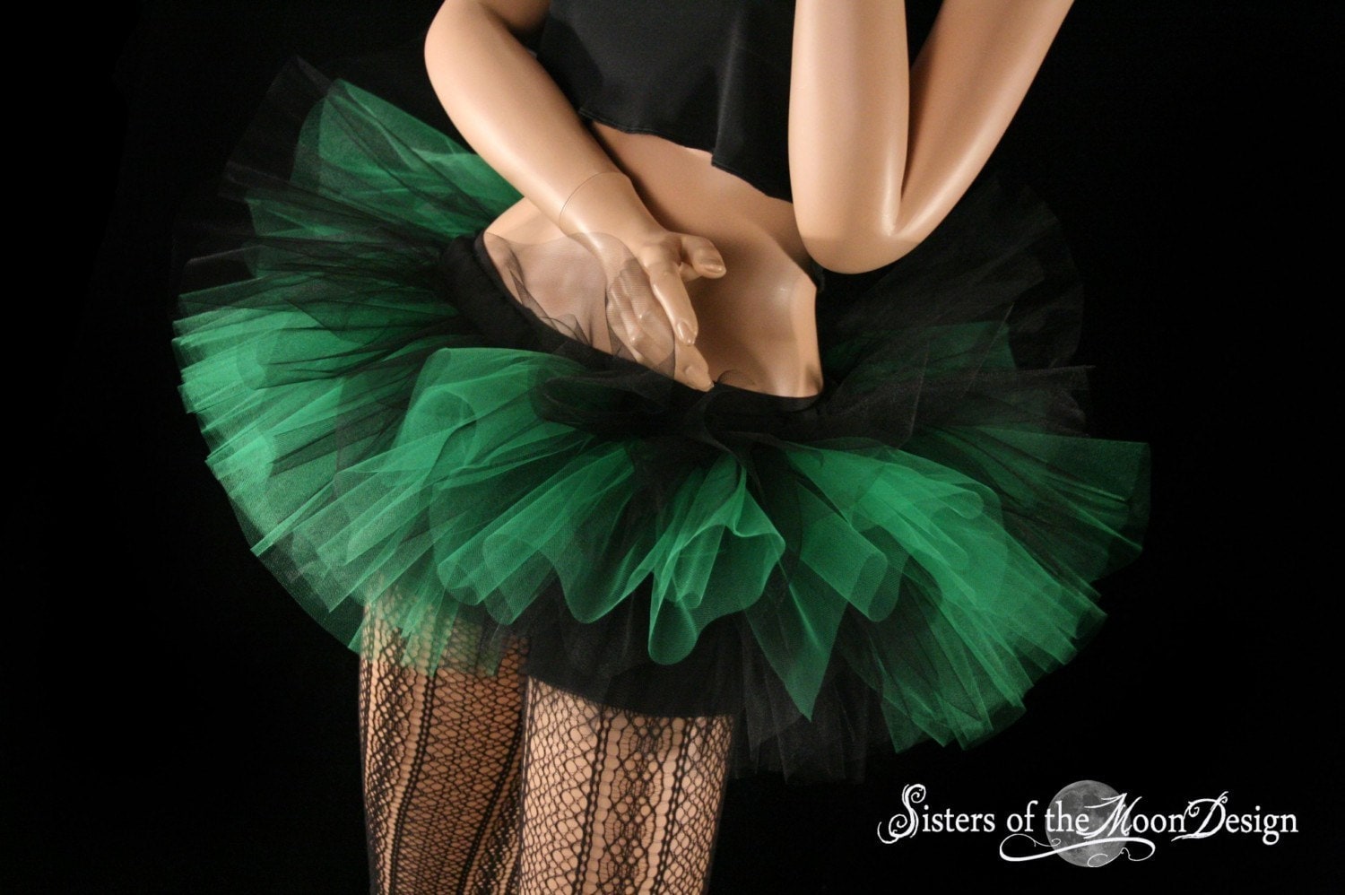 Black Green Adult Tutu Mini Skirt Three Layer Sizes XS Plus - Etsy