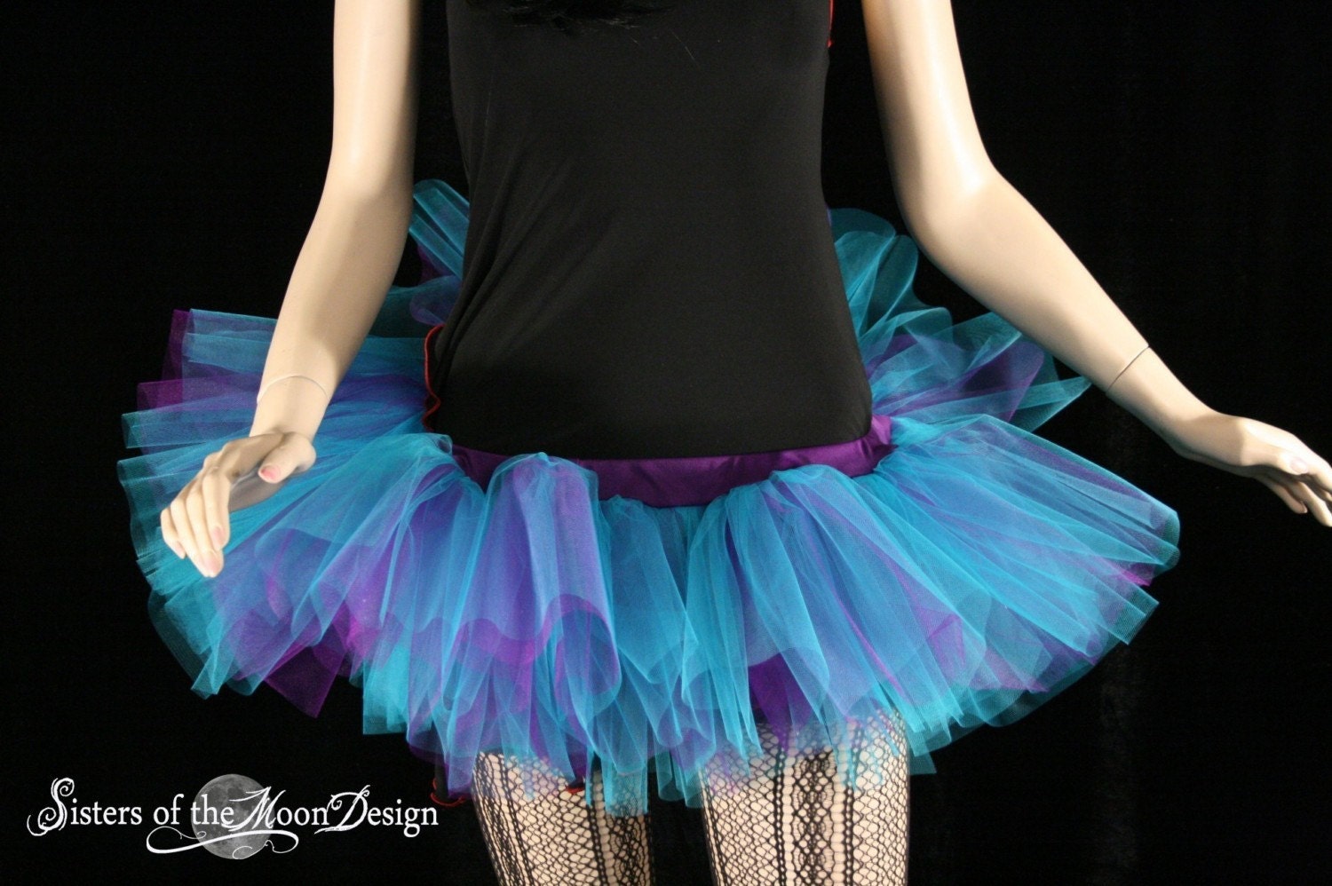 Purple Turquoise blue adult tutu mini skirt Three layer Sizes | Etsy