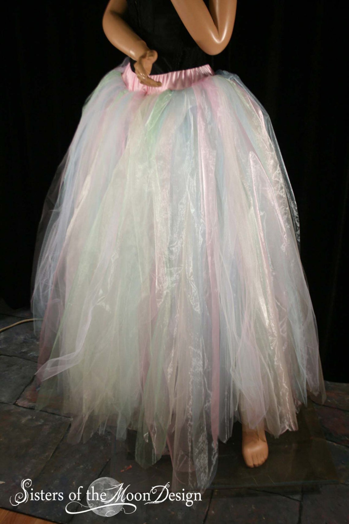 Pastel Unicorn Tulle Tutu Skirt Streamer Formal Offbeat Bridal | Etsy