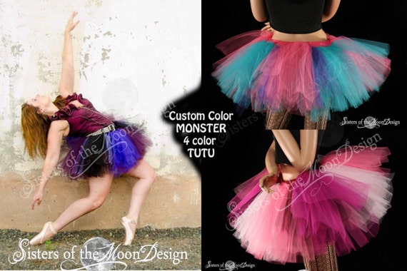 Custom Colors TUTU Skirt Striped Tulle Full 3 Layers Petticoat | Etsy