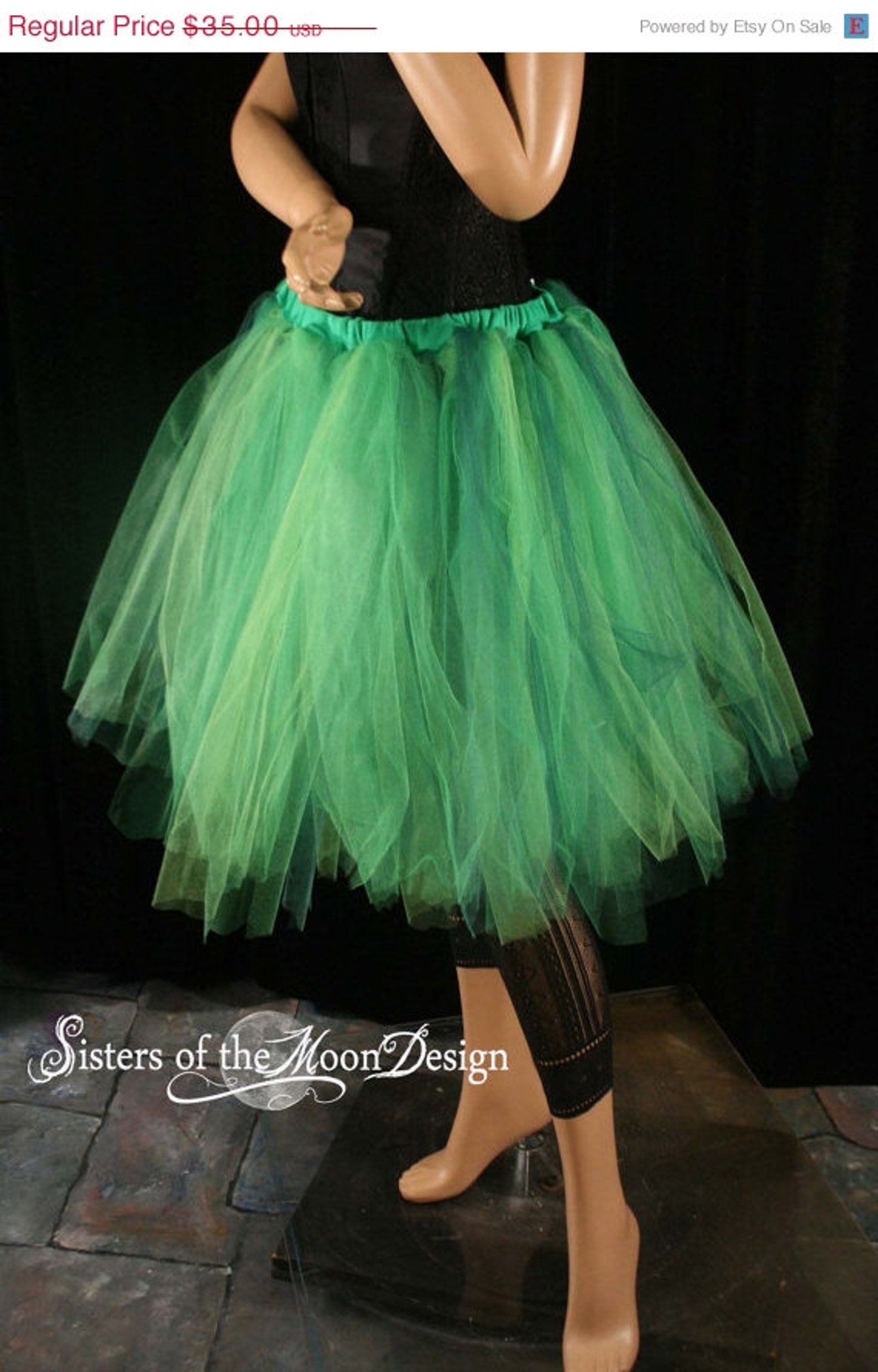 Absinthe Fairy Green Tulle Skirt Adult Tutu Knee Length - Etsy