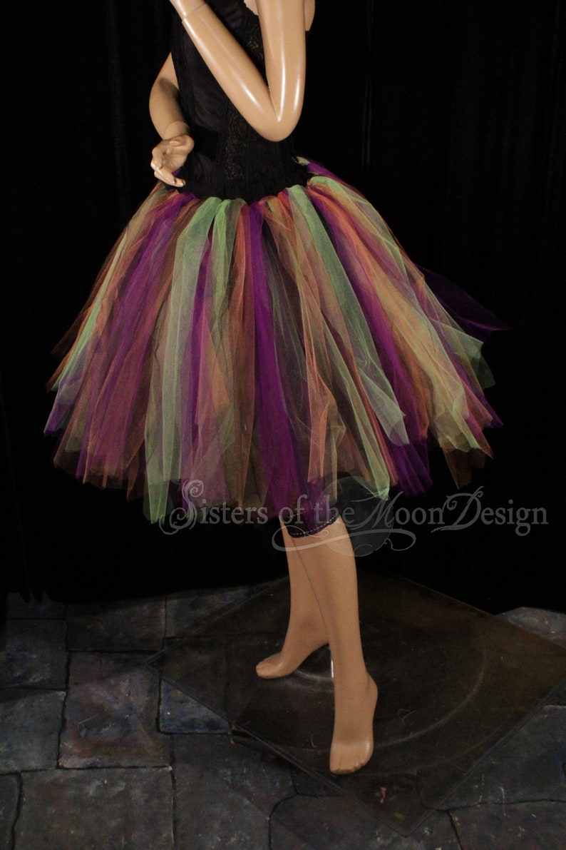 Witch Adult Tutu Tulle Skirt Streamer Midi Knee Length Purple | Etsy