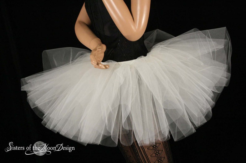 Ivory adult tutu tulle skirt poofy petticoat Sizes XS Plus | Etsy