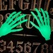 Glow in the Dark Skeleton Hand Hair Clips Barrette Pair Spooky Gothic ...