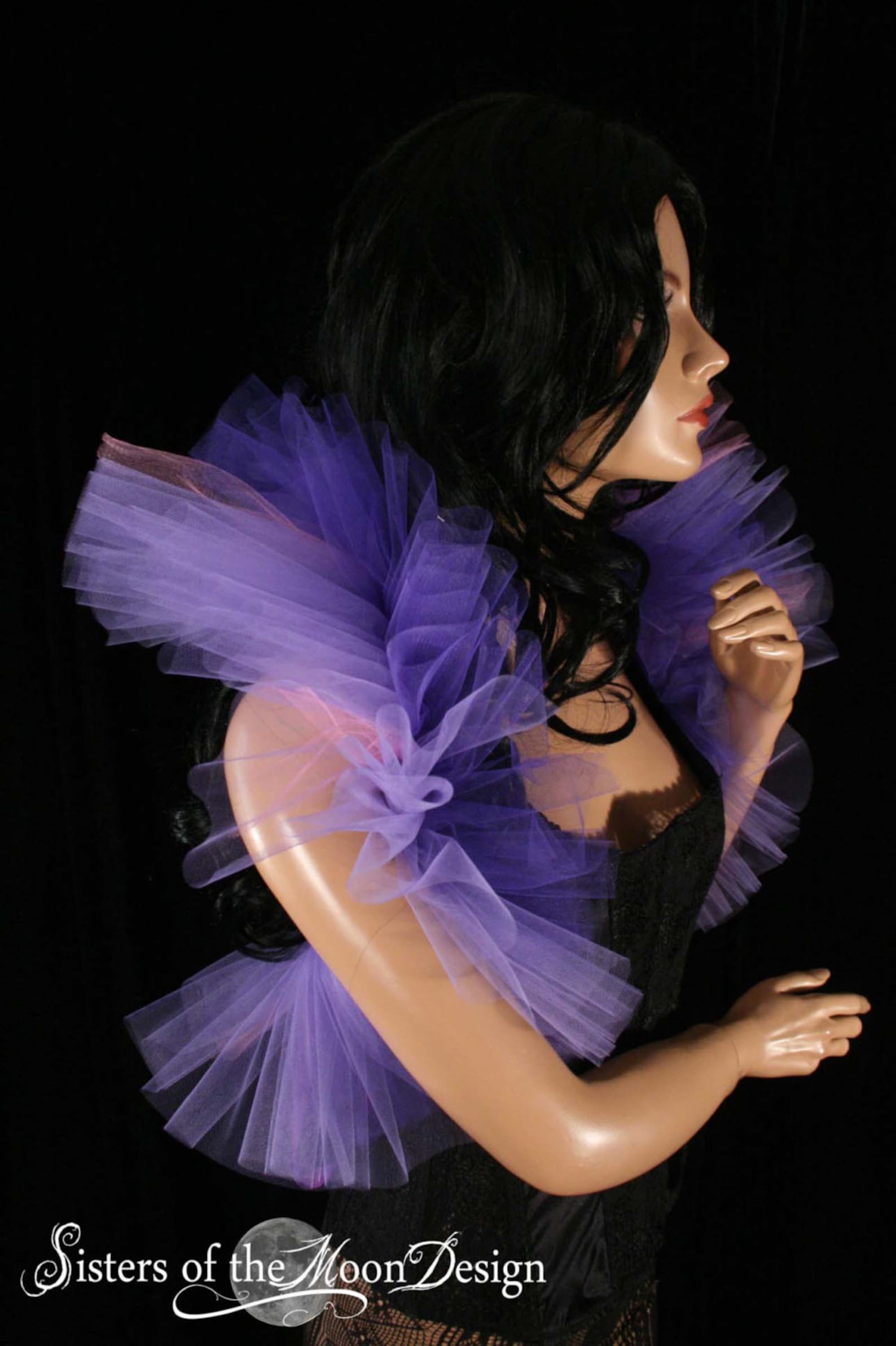 Bridal Tulle boa tie on shoulder shrug wrap tulle stole ruffle | Etsy