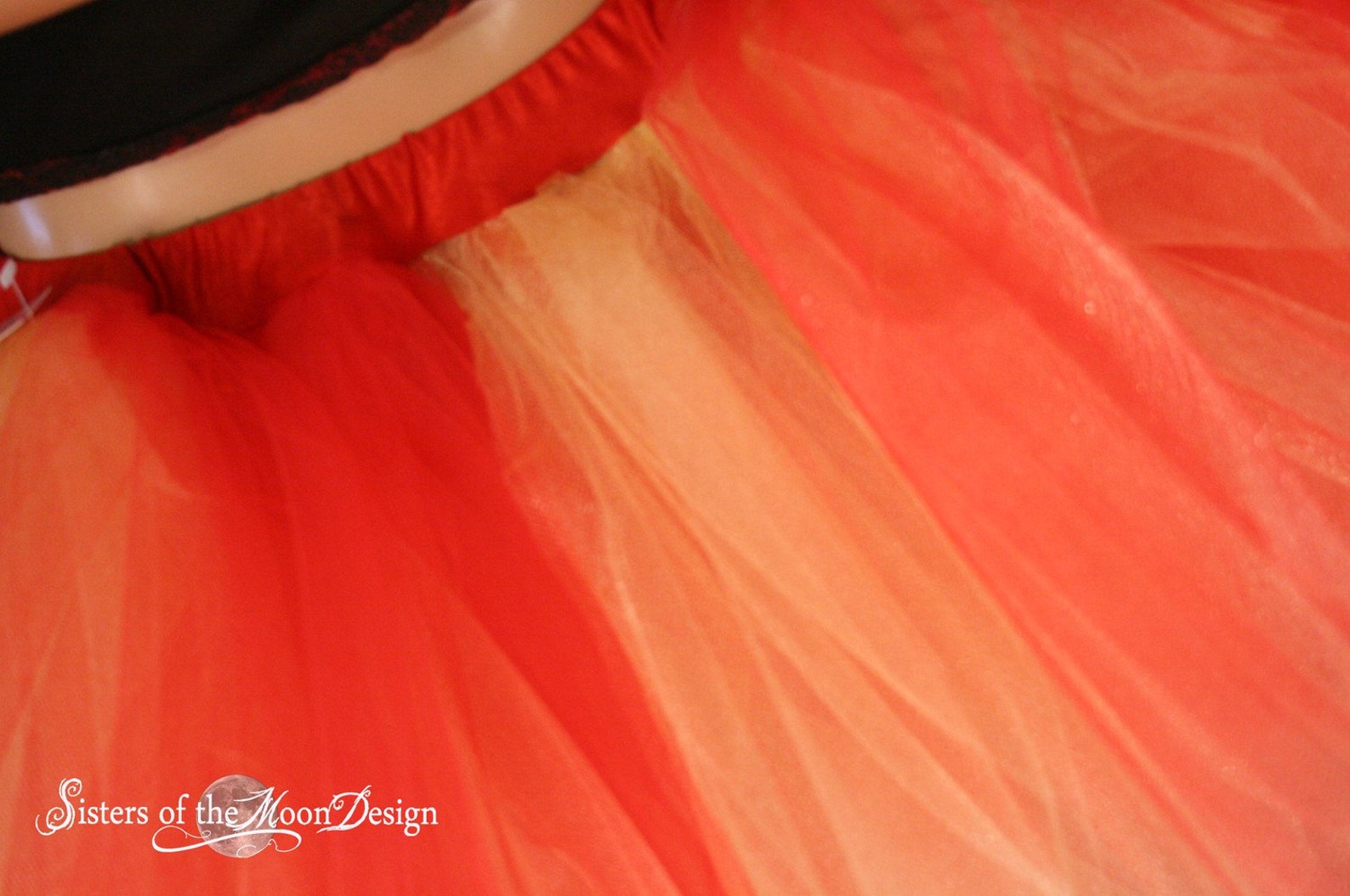 Phoenix Flame High Low Tulle Skirt Fire Dancer Tutu Red Gold - Etsy