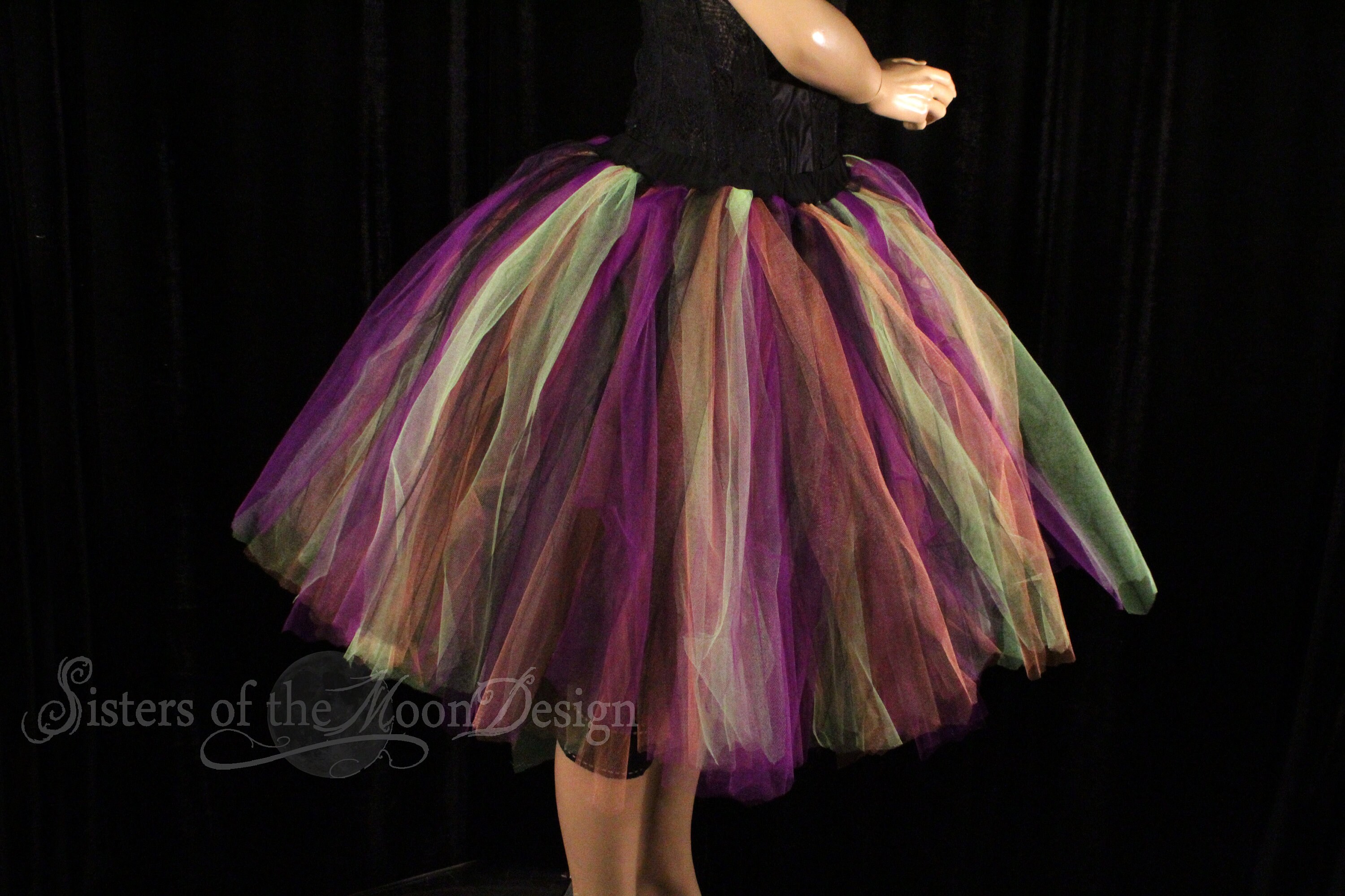 Witch Adult Tutu Tulle Skirt Streamer Midi Knee Length Purple | Etsy