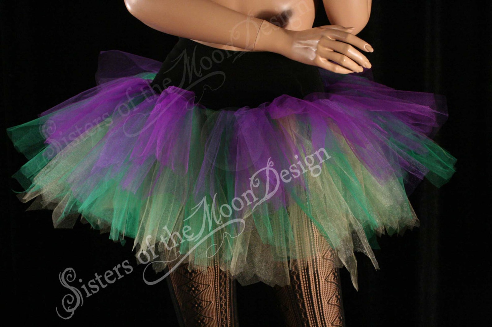 Mardi Gras Adult Tutu Skirt Short Tulle Streamer Three Layer | Etsy