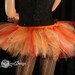 Fire Tutu Mini Skirt Flame Streamer Adult Sizes XS - Plus Size Red ...