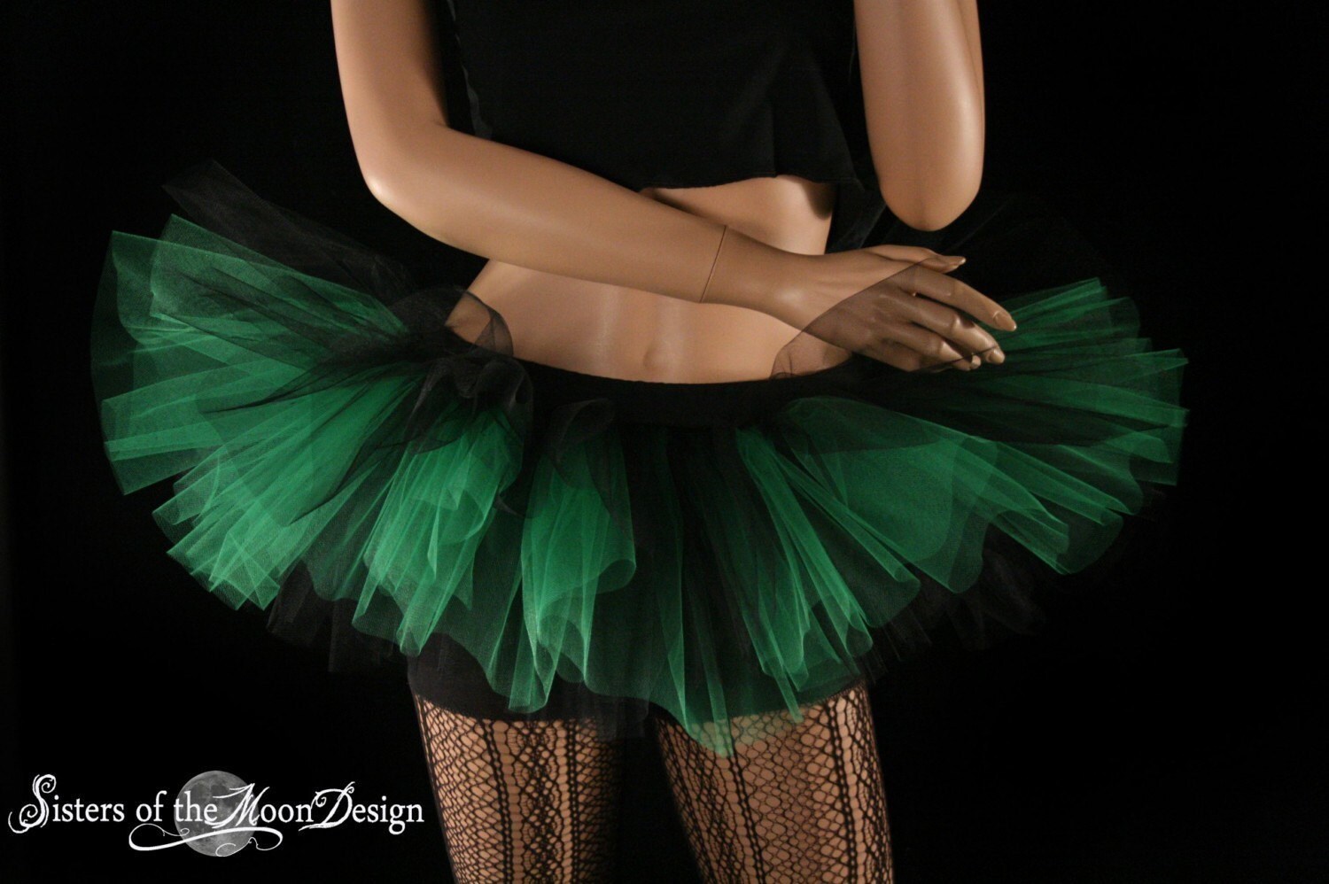 Black Green Adult Tutu Mini Skirt Three Layer Sizes XS Plus - Etsy
