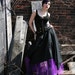 Gothic Handkerchief Asymmetric Style Long Skirt Purple and Black Goth ...