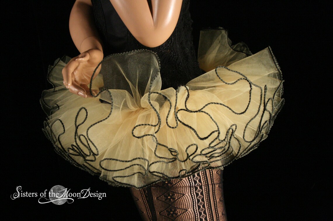 Buzzy Bee Adult Tutu Mini Skirt Yellow Black Trimmed Gogo | Etsy