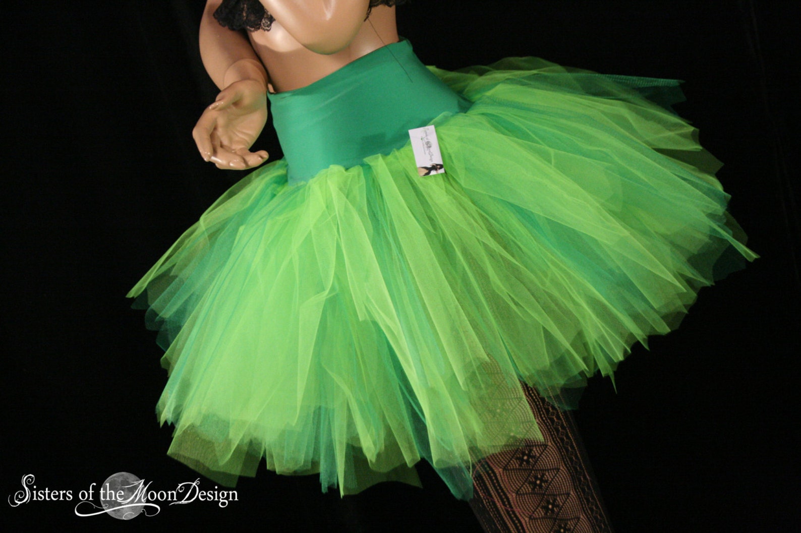 Absinthe Fairy Streamer Tutu Skirt Adult Mixed Green Costume Club ...