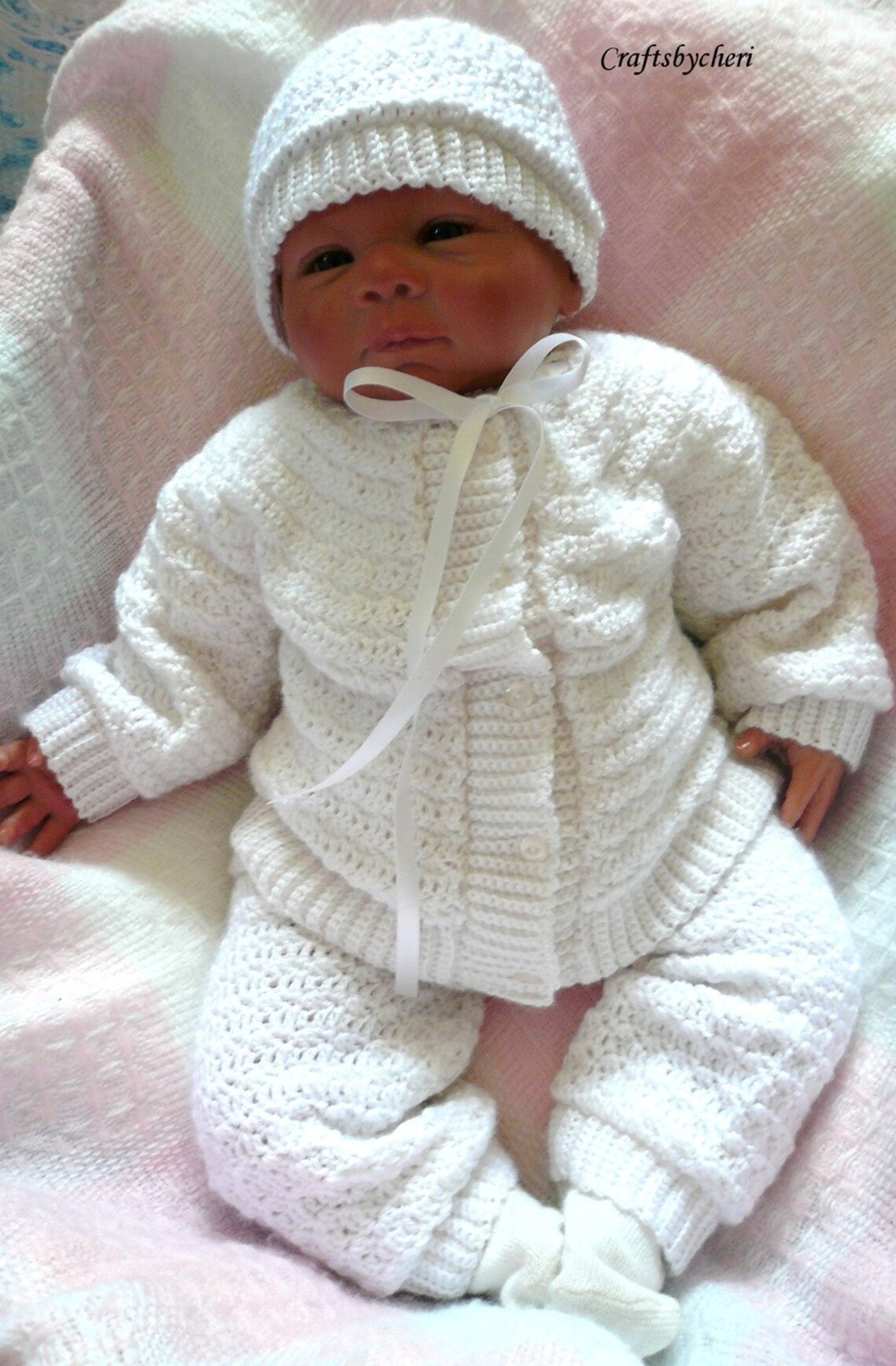 Cheri Crochet Original Baby Pattern-newborn to 3 Months Sweater ...
