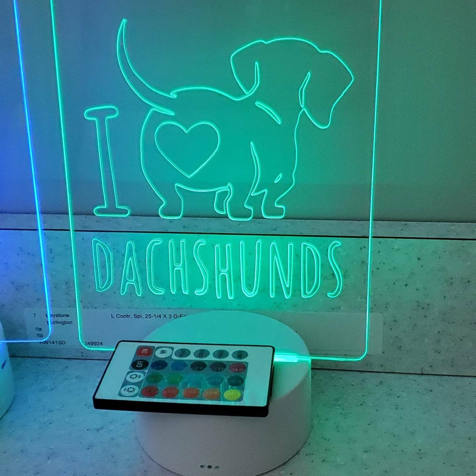 Acrylic Night Light With Flashing Base - Etsy