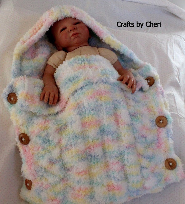 Crafts by Cheri Hand Knit Baby Cocoon Papoose Bunting - Etsy