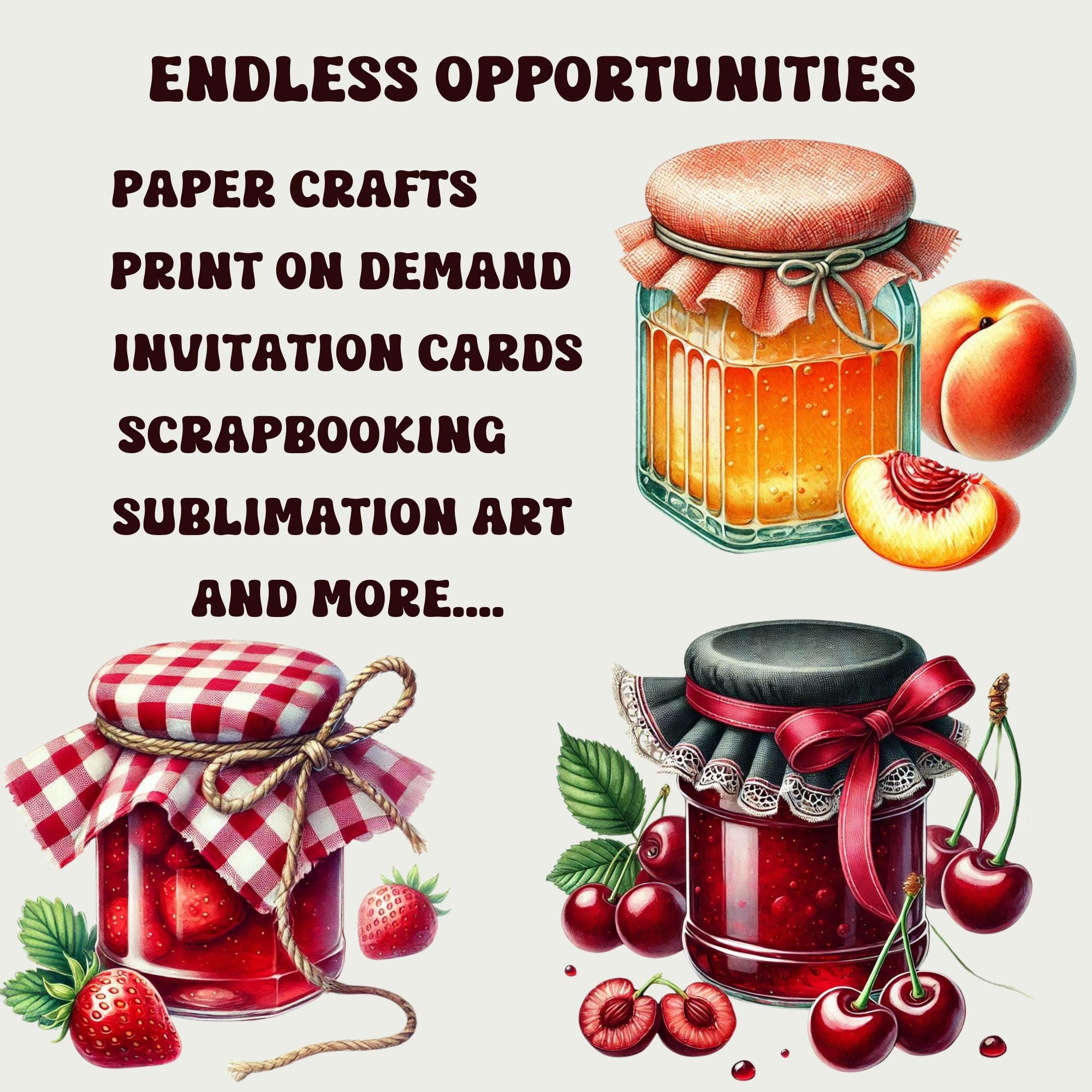 Jam Jar Clipart Bundle: 20 Transparent PNG Graphics (digital Download ...