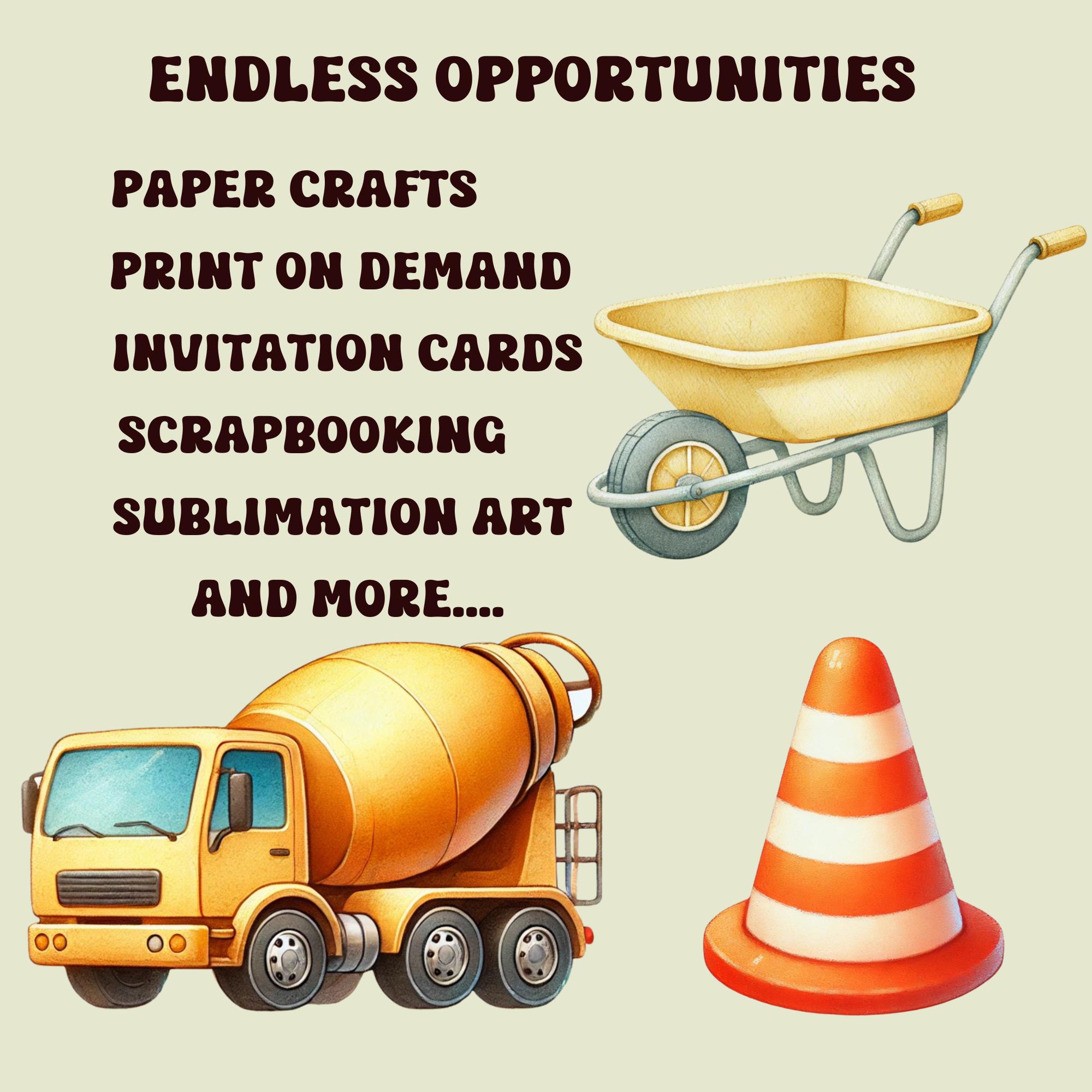 Construction Clipart for Kids, 30PNG Watercolor Clipart, 300 DPI ...