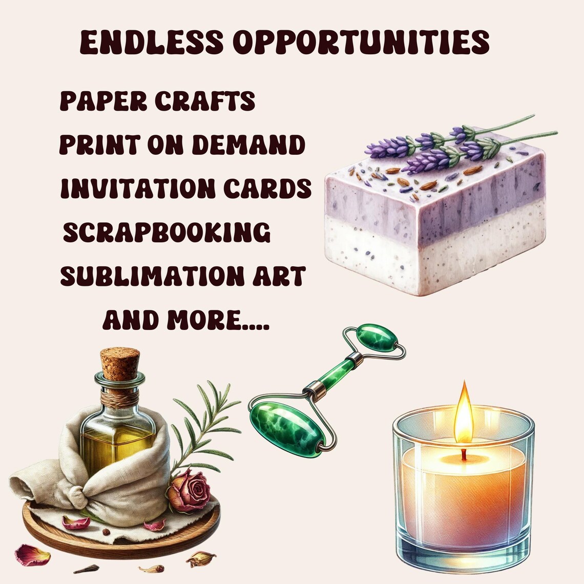 Spa Day Watercolor Clipart Bundle–30 PNG Files, 300 DPI, Relaxation Spa ...