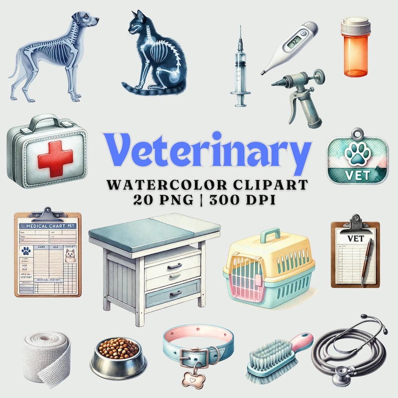 Vet Tech Clipart Png - Etsy UK